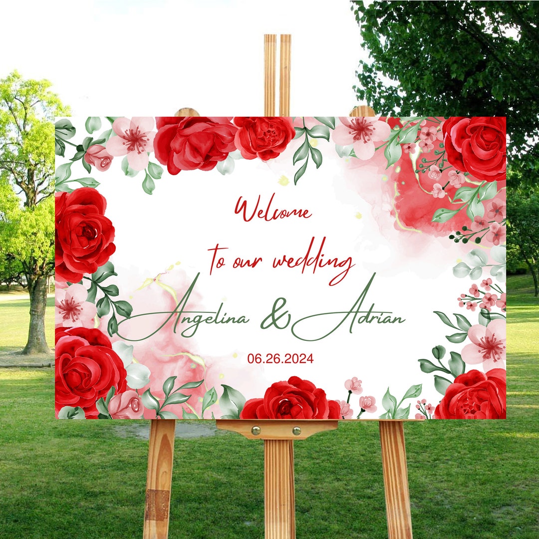 Editable Wedding Welcome Sign Template , Wedding Signage , Wedding ...