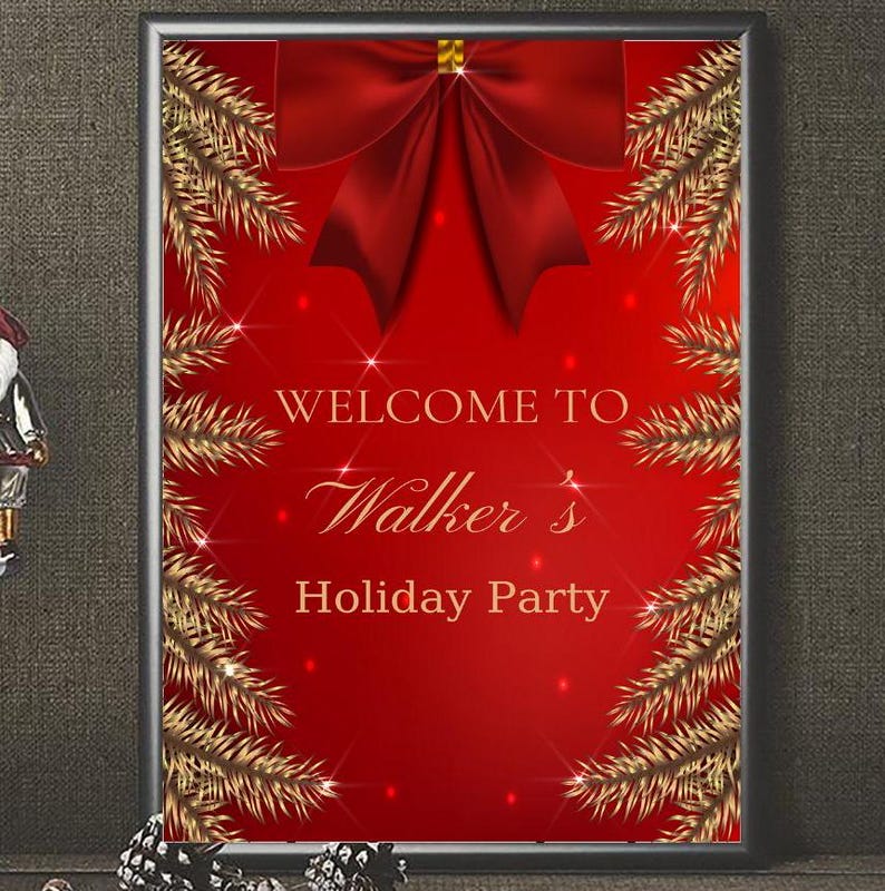 Christmas Party Welcome Sign , Christmas Welcome Sign Template ...