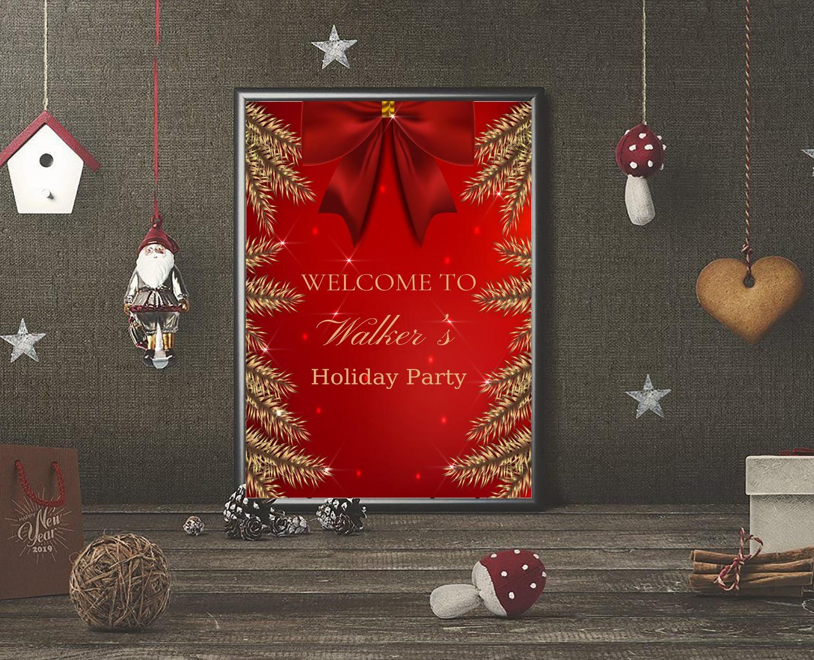 Christmas Party Welcome Sign , Christmas Welcome Sign Template ...