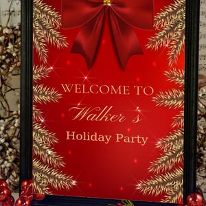 Christmas Party Welcome Sign , Christmas Welcome Sign Template ...