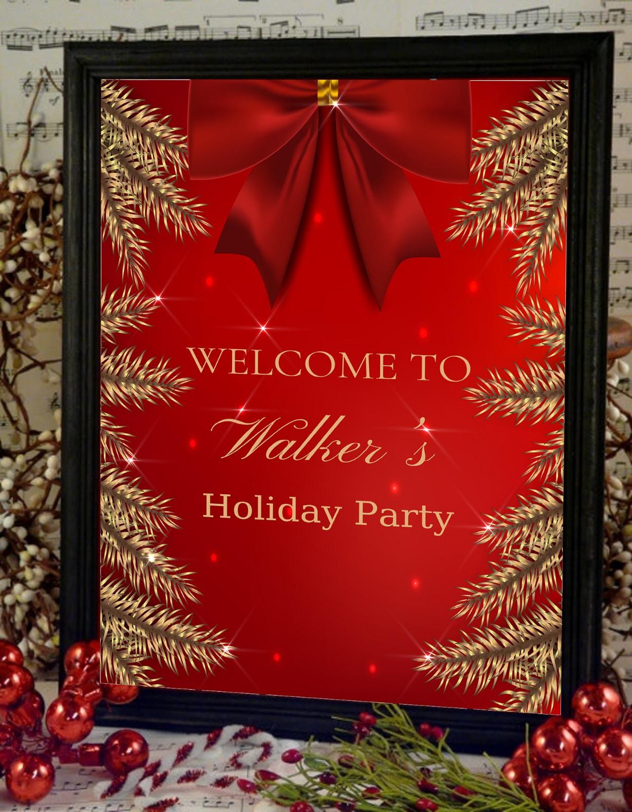 Christmas Party Welcome Sign , Christmas Welcome Sign Template ...