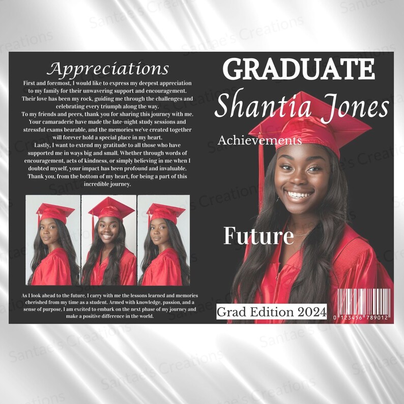 Editable Graduation Magazine Template, Graduation Magazine Template ...
