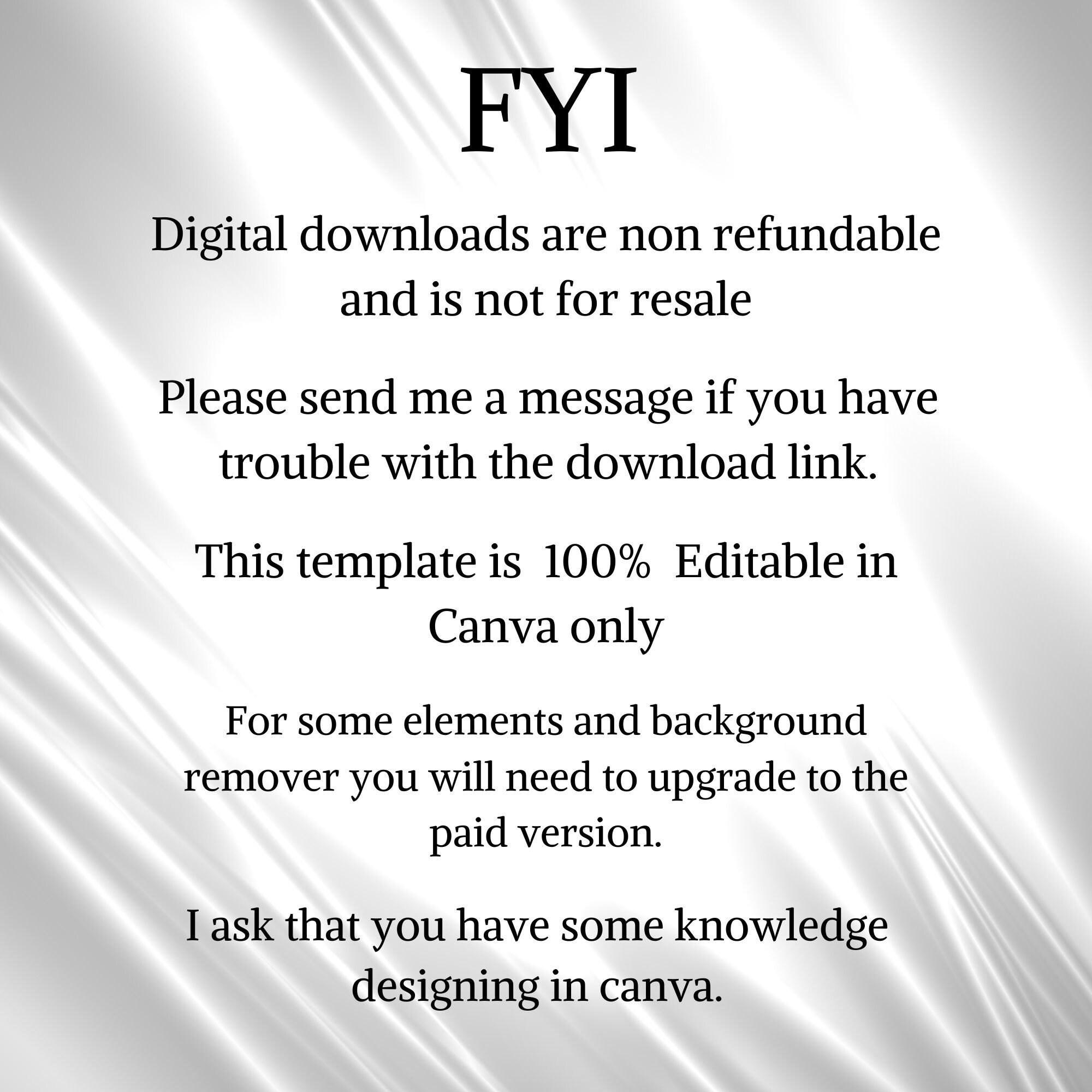 Editable Memorial Magazine Template Canva | Personalized Funeral ...