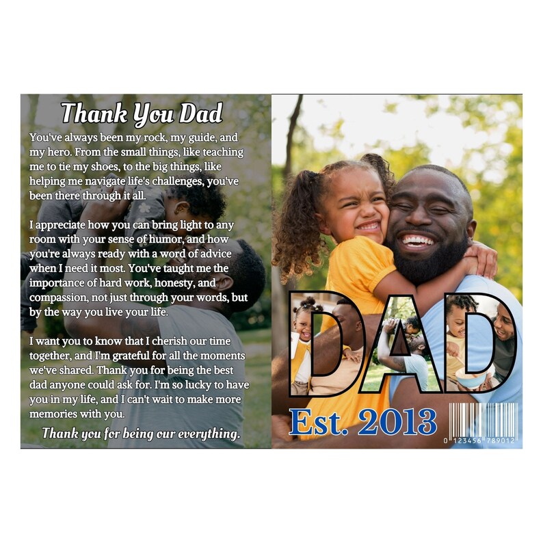 Magazine Template, Dad Magazine Template, Father's Day Magazine, Father ...