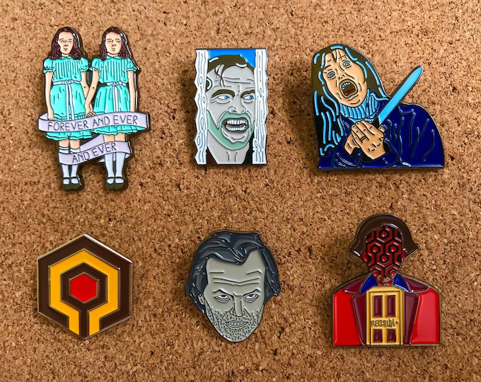 SET OF 6 the Shining 11.5 Enamel Pins Jack Nicholson Horror Movie Jack ...