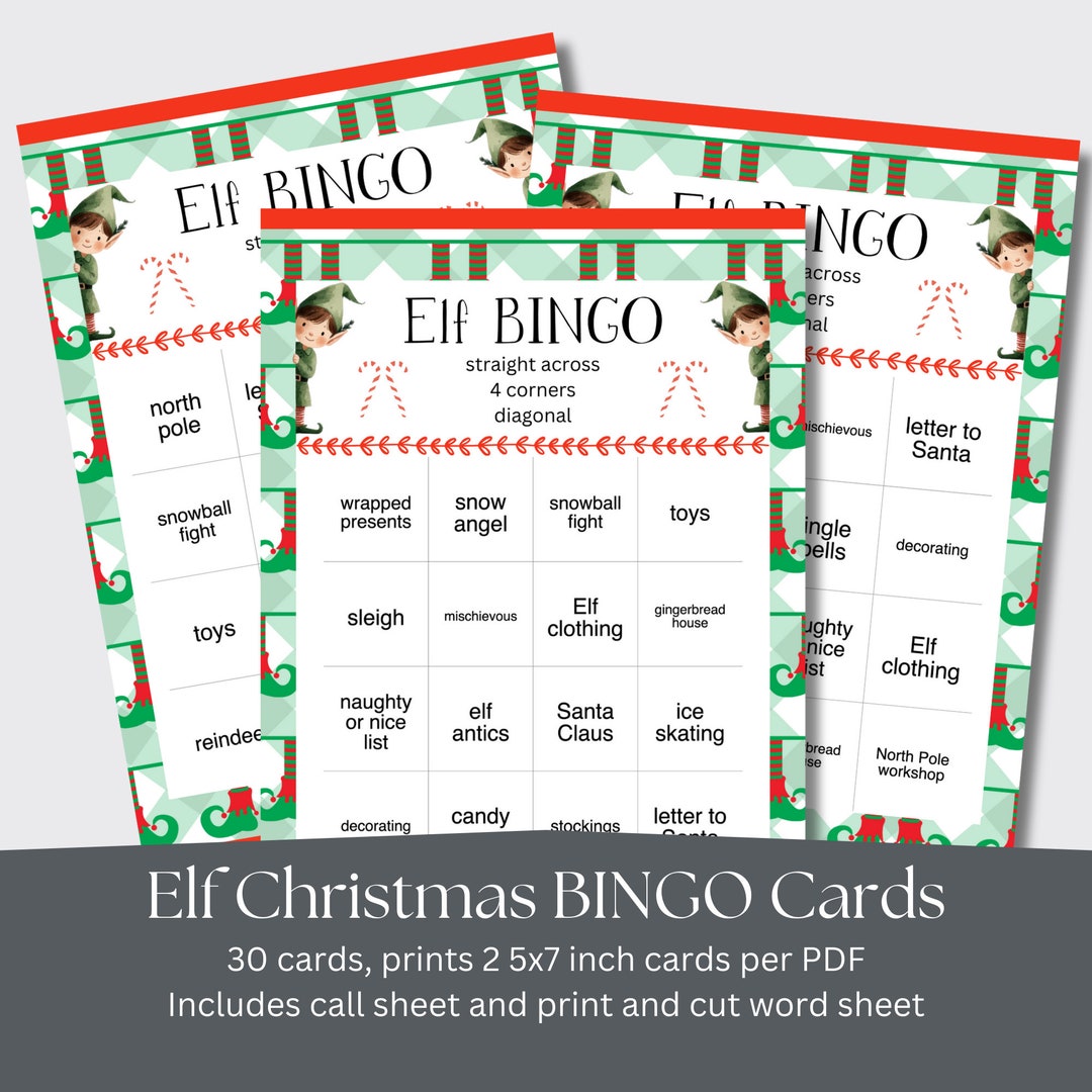 Elf Christmas BINGO Cards | Christmas Activities | Holiday Game ...