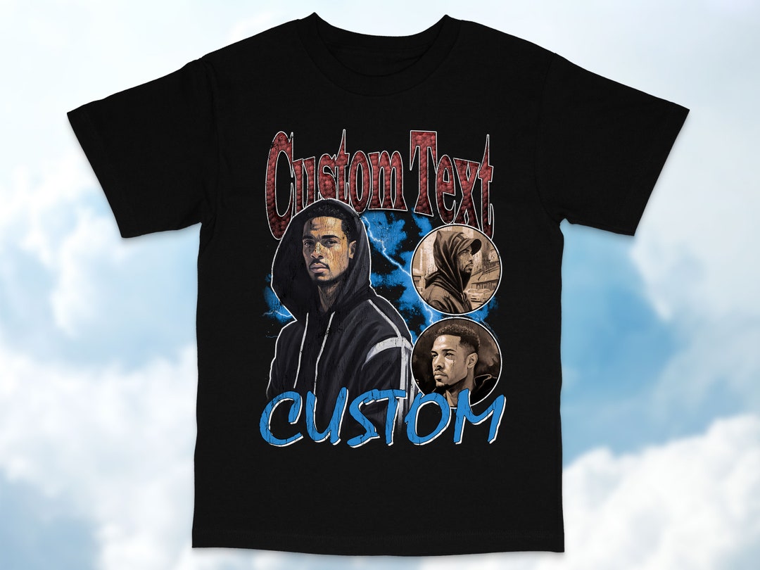 Custom Bootleg Rap Tee, Custom Photo Vintage Graphic 90s Tshirt, Custom ...