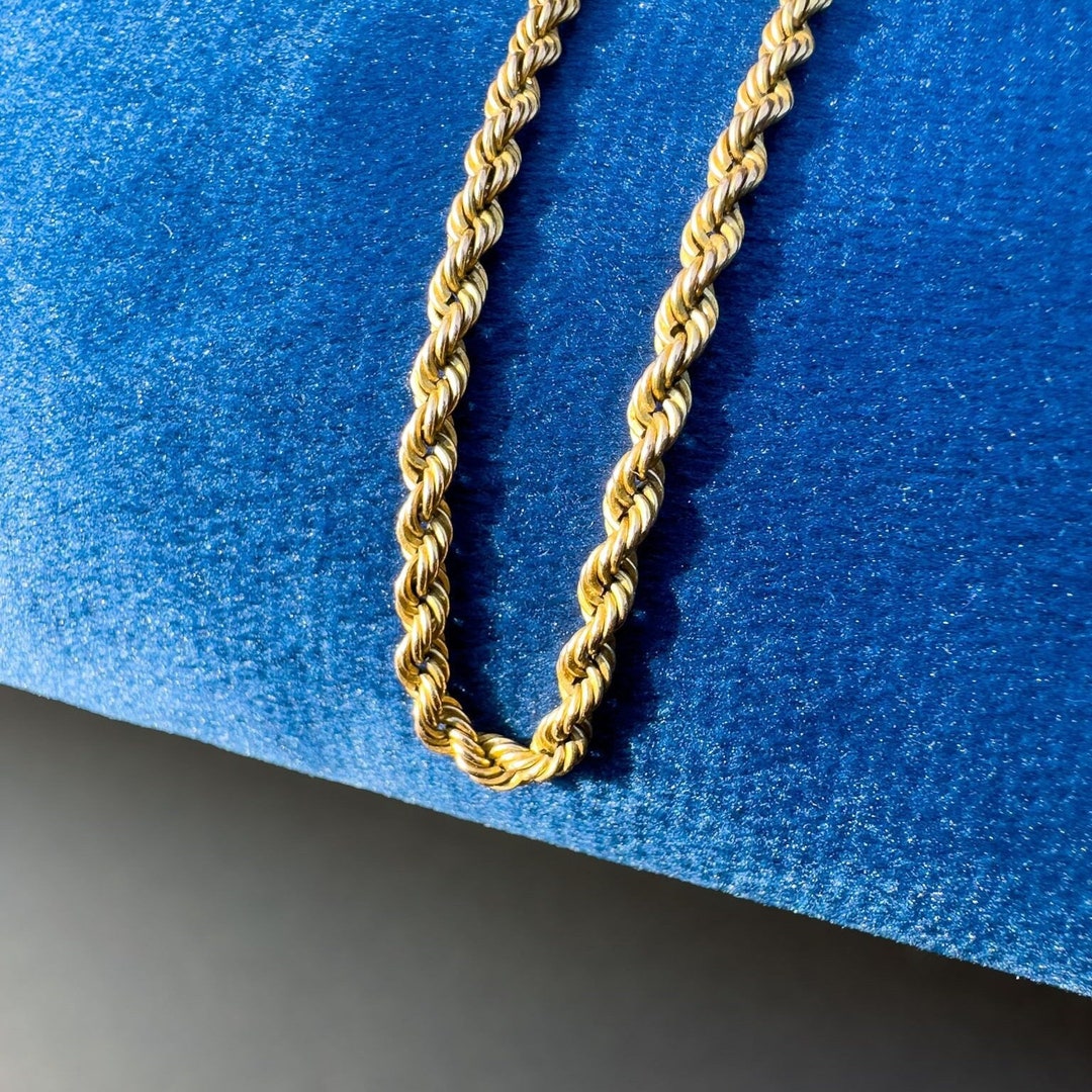 9ct 9k Gold Vintage Double Rope Twist Necklace Chain Necklace ...