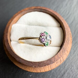Antique Victorian 18ct Gold DEAREST Ring With Gemstones | Emerald ...