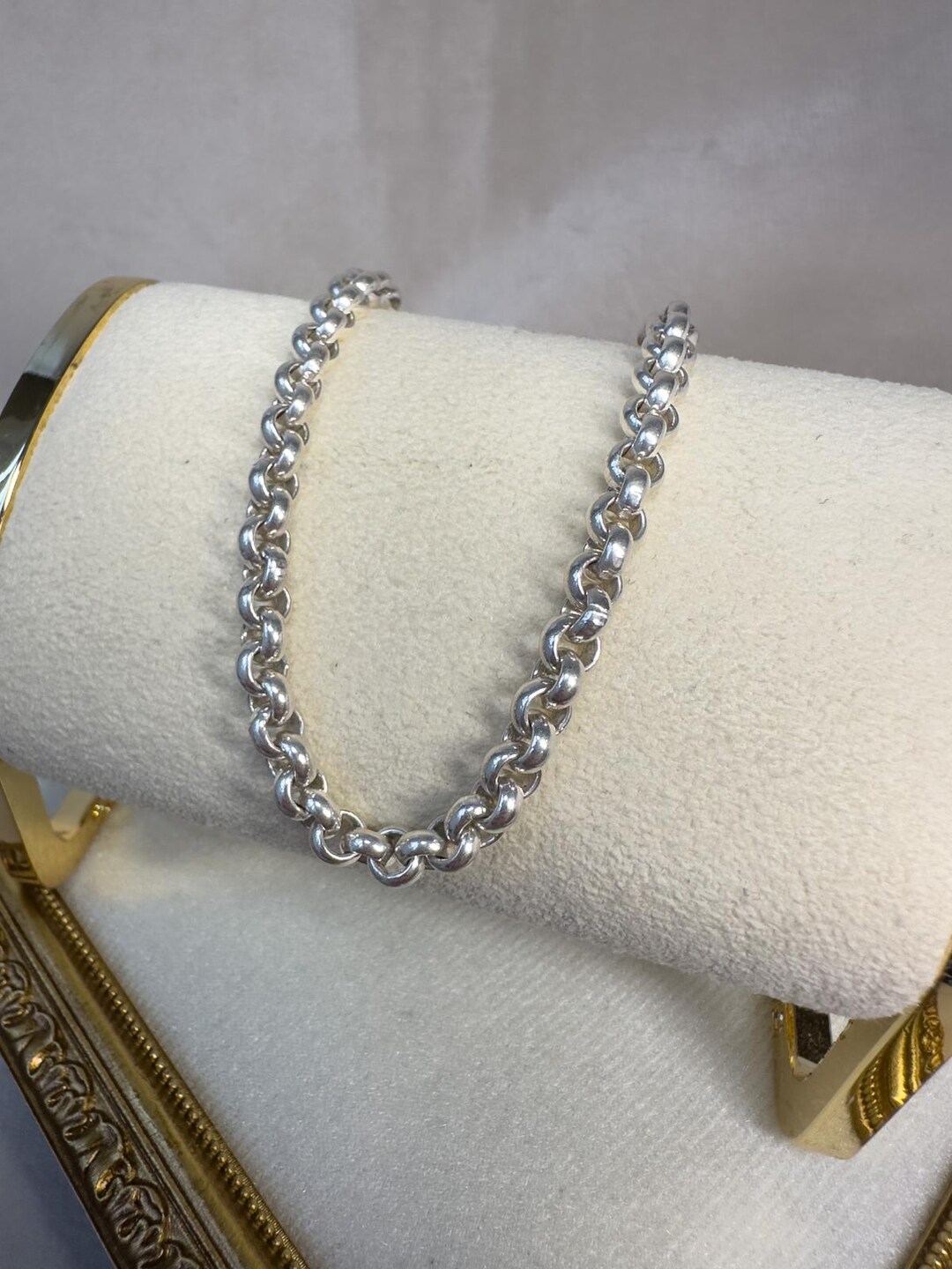 Vintage Sterling Silver Belcher Chain Necklace - 925 Hallmarked - Heavy ...