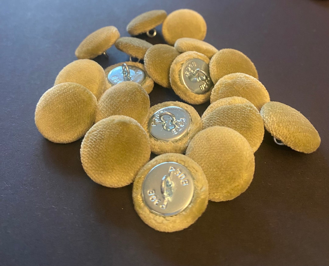 Pack of 5 Handmade Cotton Velvet Sage Green Buttons - Etsy UK