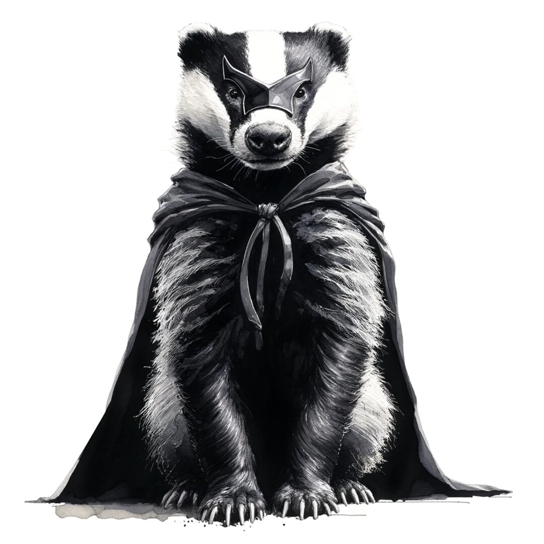 Superhero Badger PNG Clipart Image, Cute Badger Clipart, Sweet Badger ...