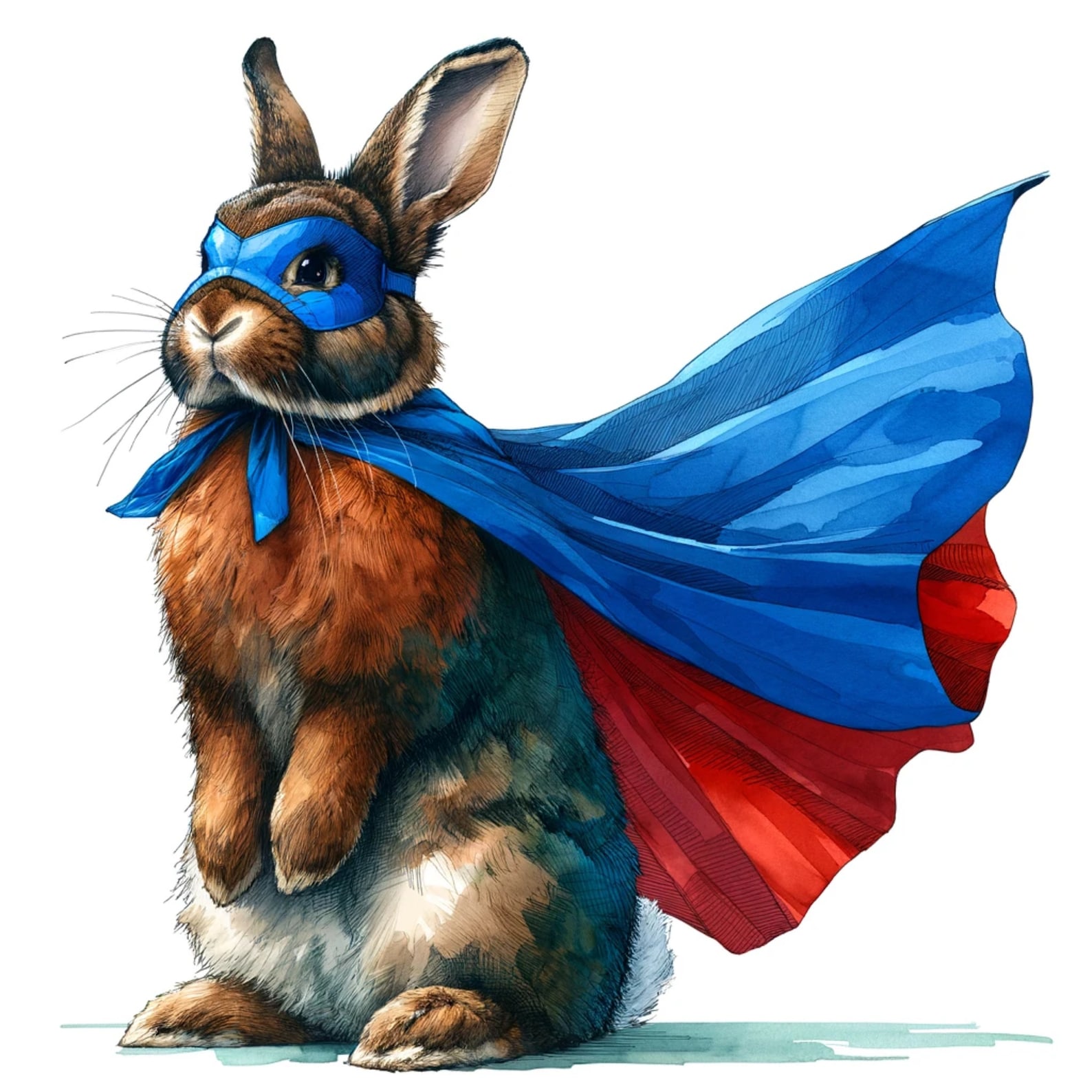 Superhero Rabbit PNG Clipart Image, Cute Rabbit Clipart, Funny Rabbit ...