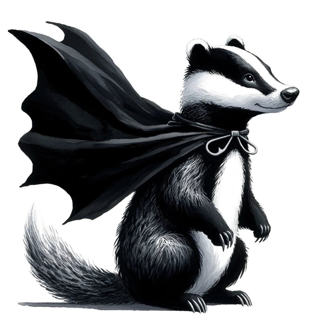 Superhero Badger PNG Clipart Image, Cute Badger Clipart, Sweet Badger ...