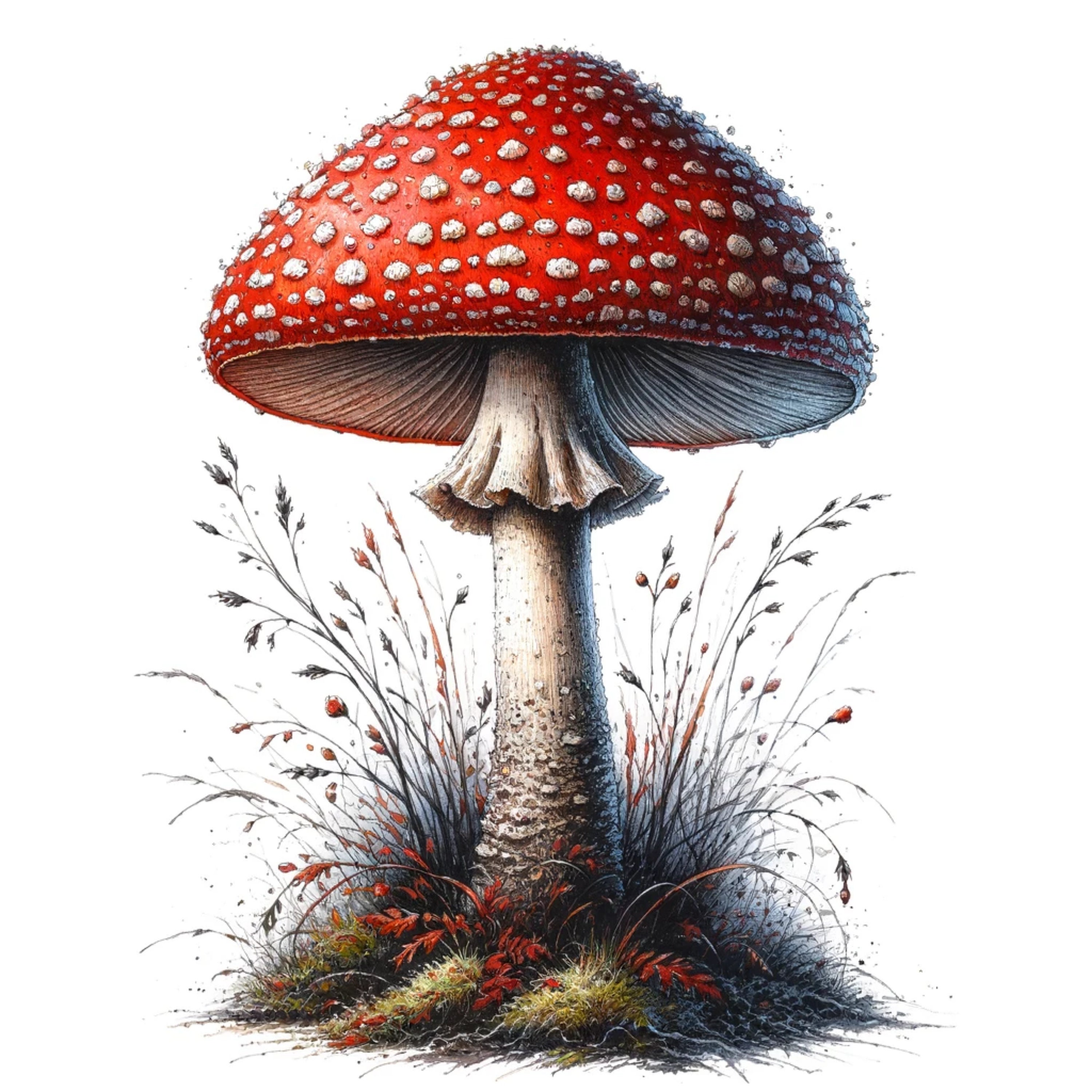 Toadstool PNG Clipart Image, Cute Woodland Clipart, Sweet Toadstool ...