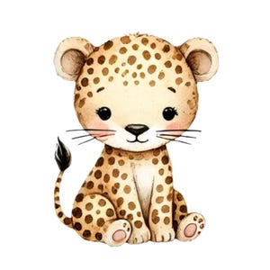 Safari Animal Clipart Safari Animals Watercolour Png Clipart Nursery ...