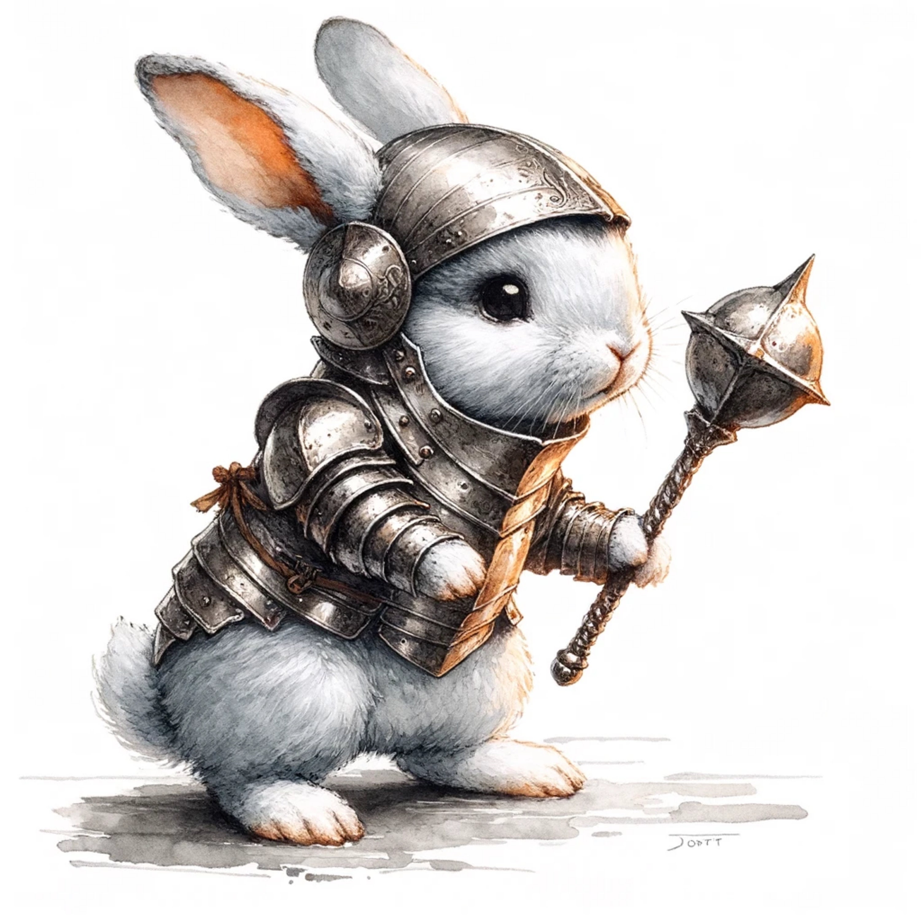 Rabbits Warrior PNG Clipart Image, Cute Rabbit Clipart, Funny Rabbit ...