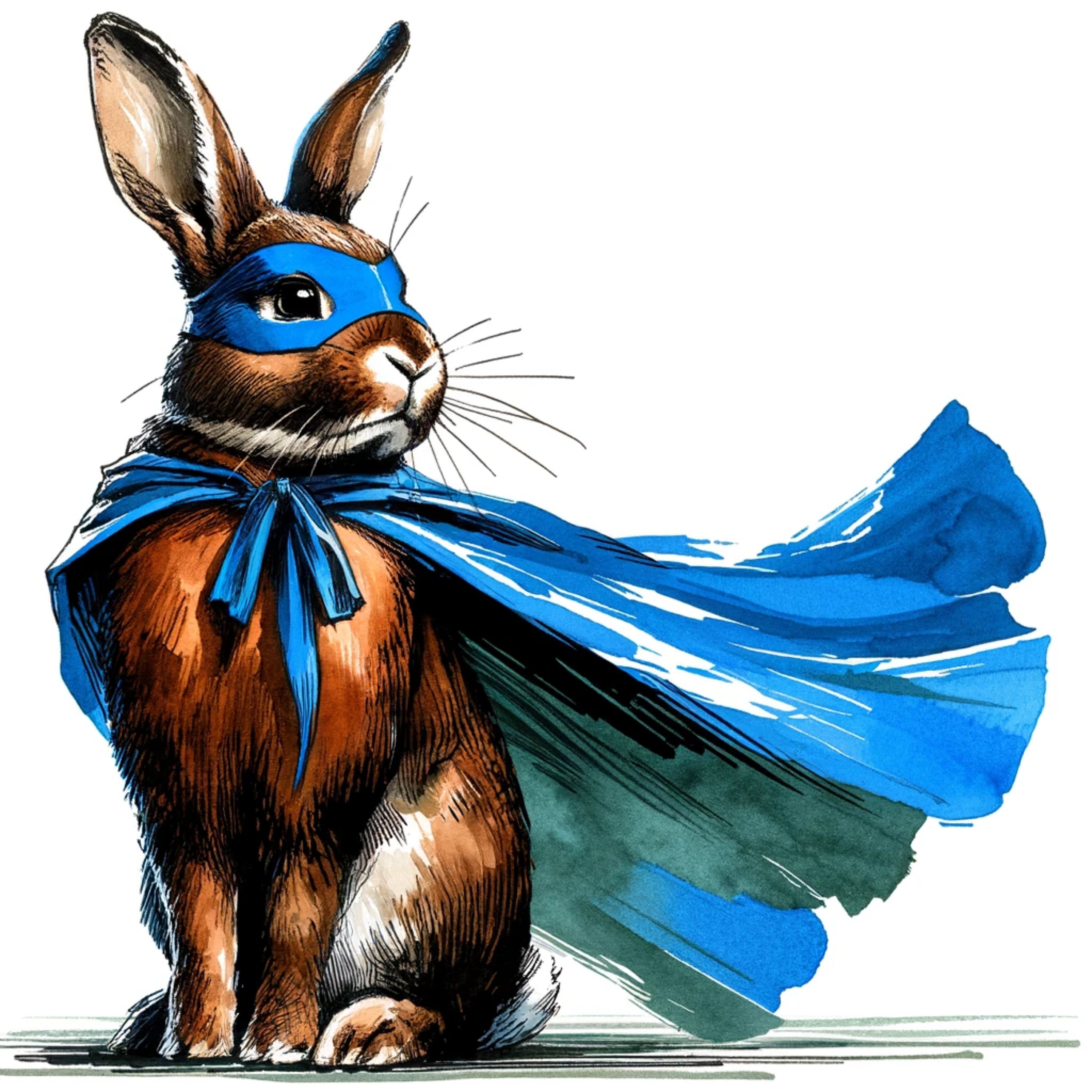 Superhero Rabbit PNG Clipart Image, Cute Rabbit Clipart, Funny Rabbit ...