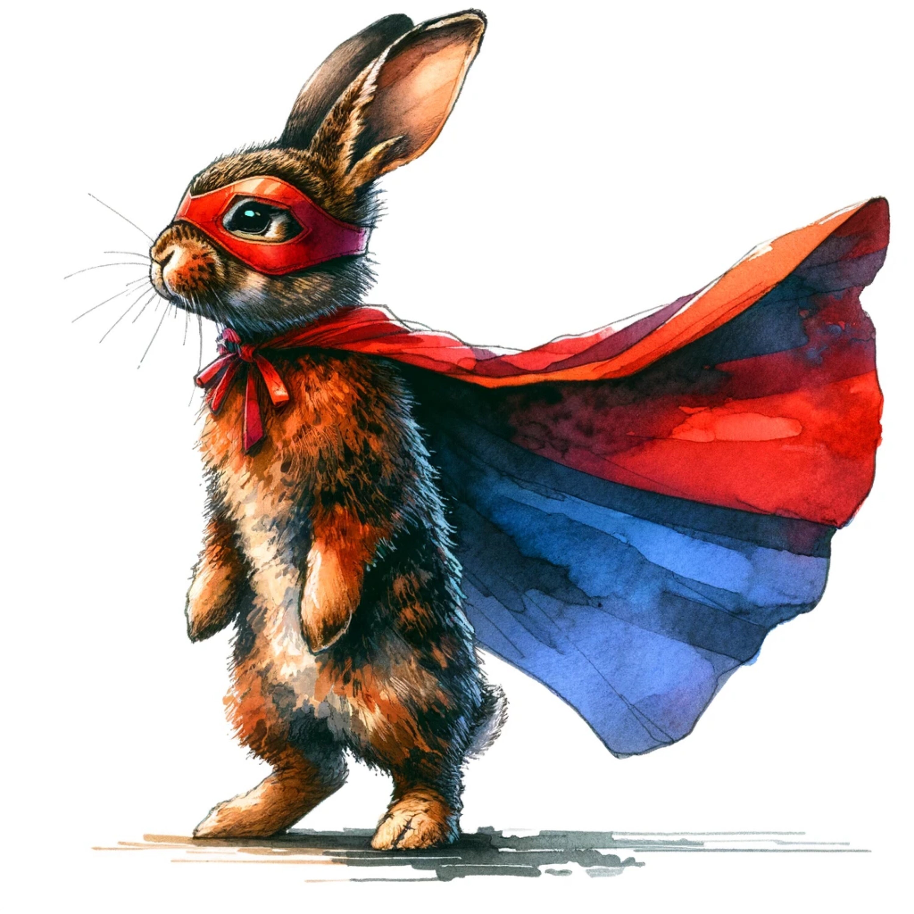 Superhero Rabbit PNG Clipart Image, Cute Rabbit Clipart, Funny Rabbit ...