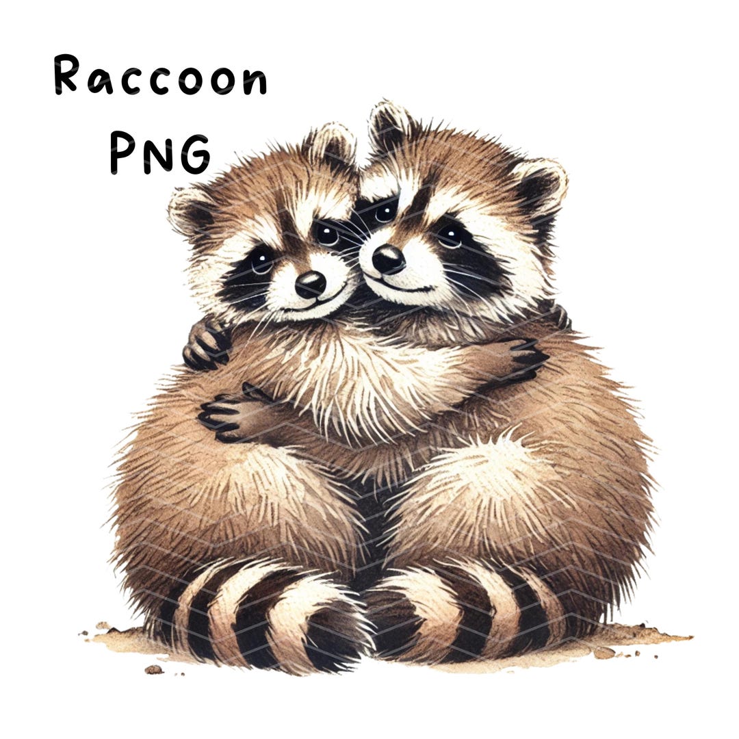 Raccoon Pair Hug Clipart Raccoon Hug Png Clipart Valentines Day Clipart ...