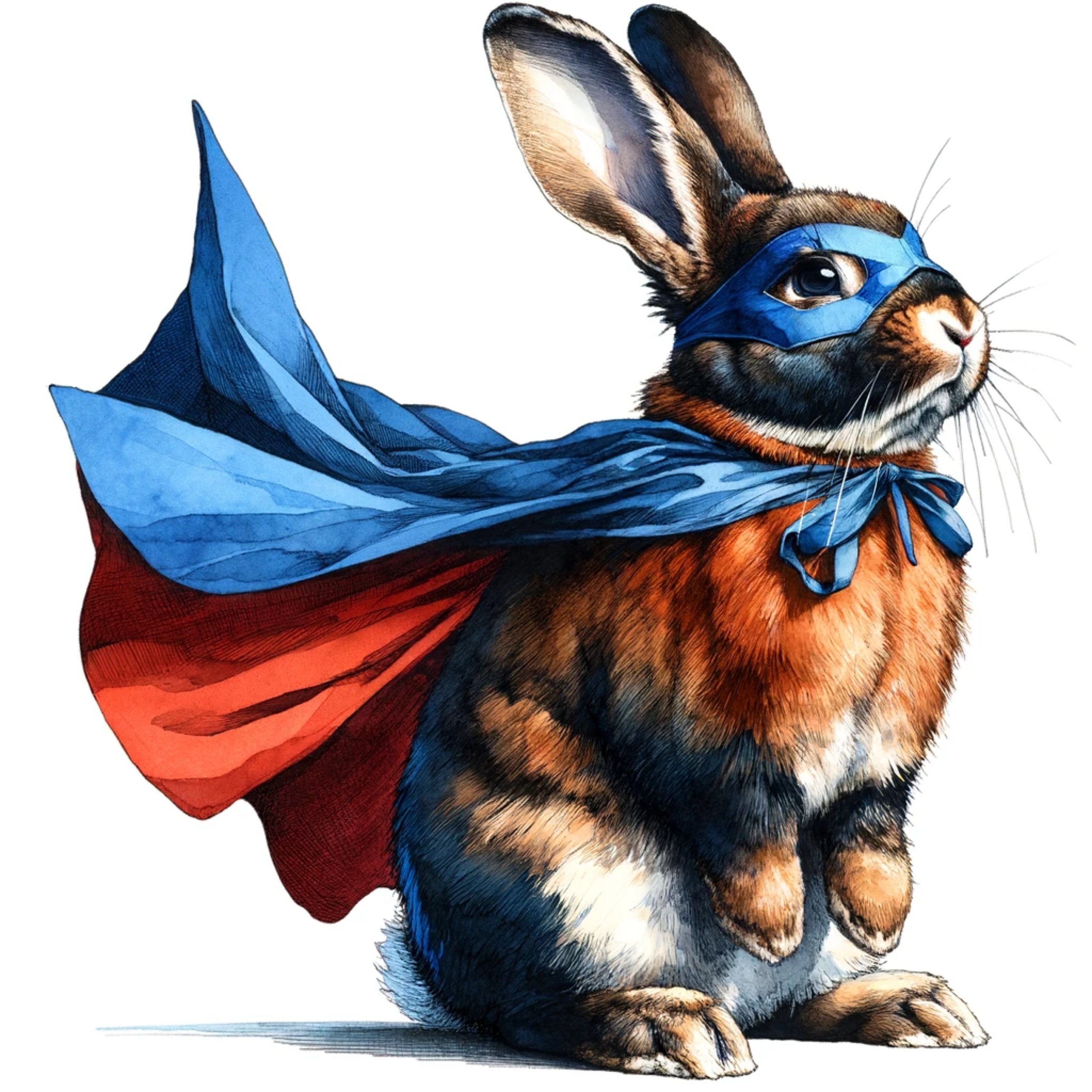 Superhero Rabbit PNG Clipart Image, Cute Rabbit Clipart, Funny Rabbit ...
