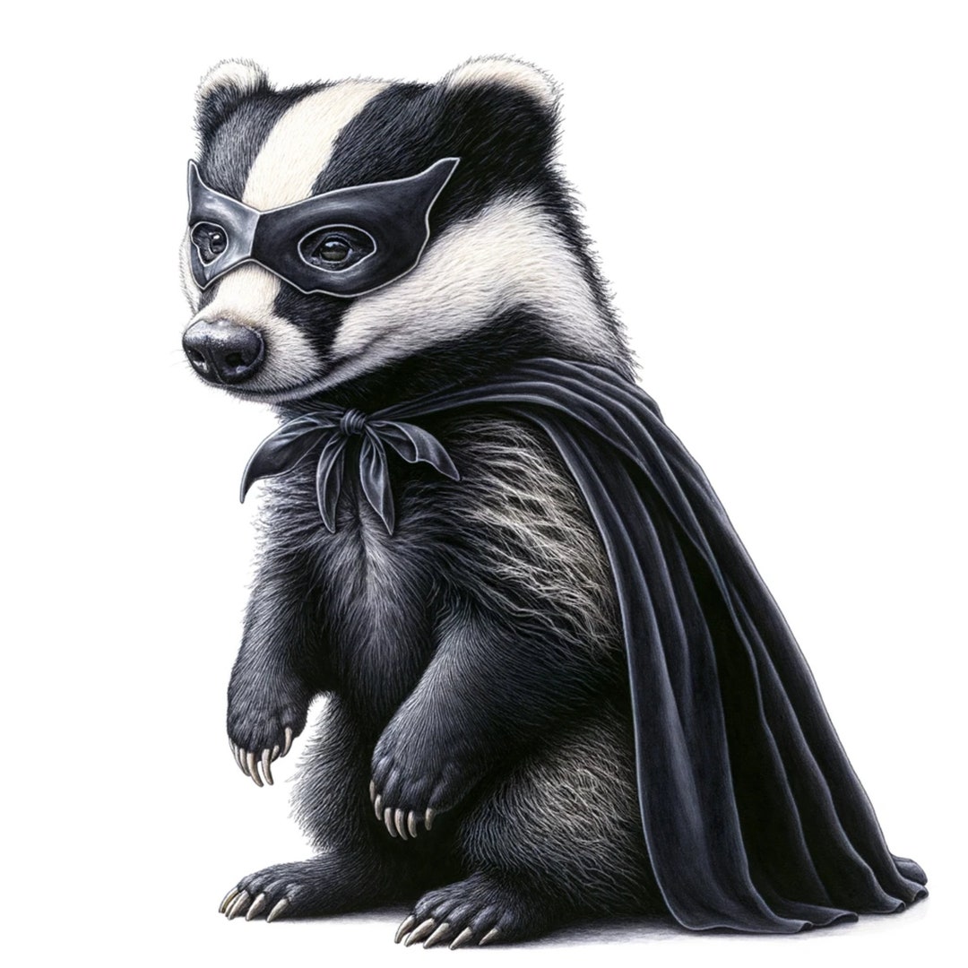 Superhero Badger PNG Clipart Image, Cute Badger Clipart, Sweet Badger ...