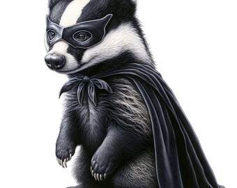 Badger in the Rain PNG Clipart Image, Cute Badger Clipart, Sweet Badger ...