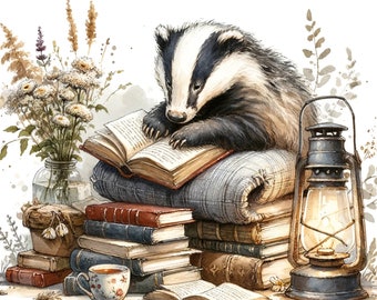 Badger in the Rain PNG Clipart Image, Cute Badger Clipart, Sweet Badger ...