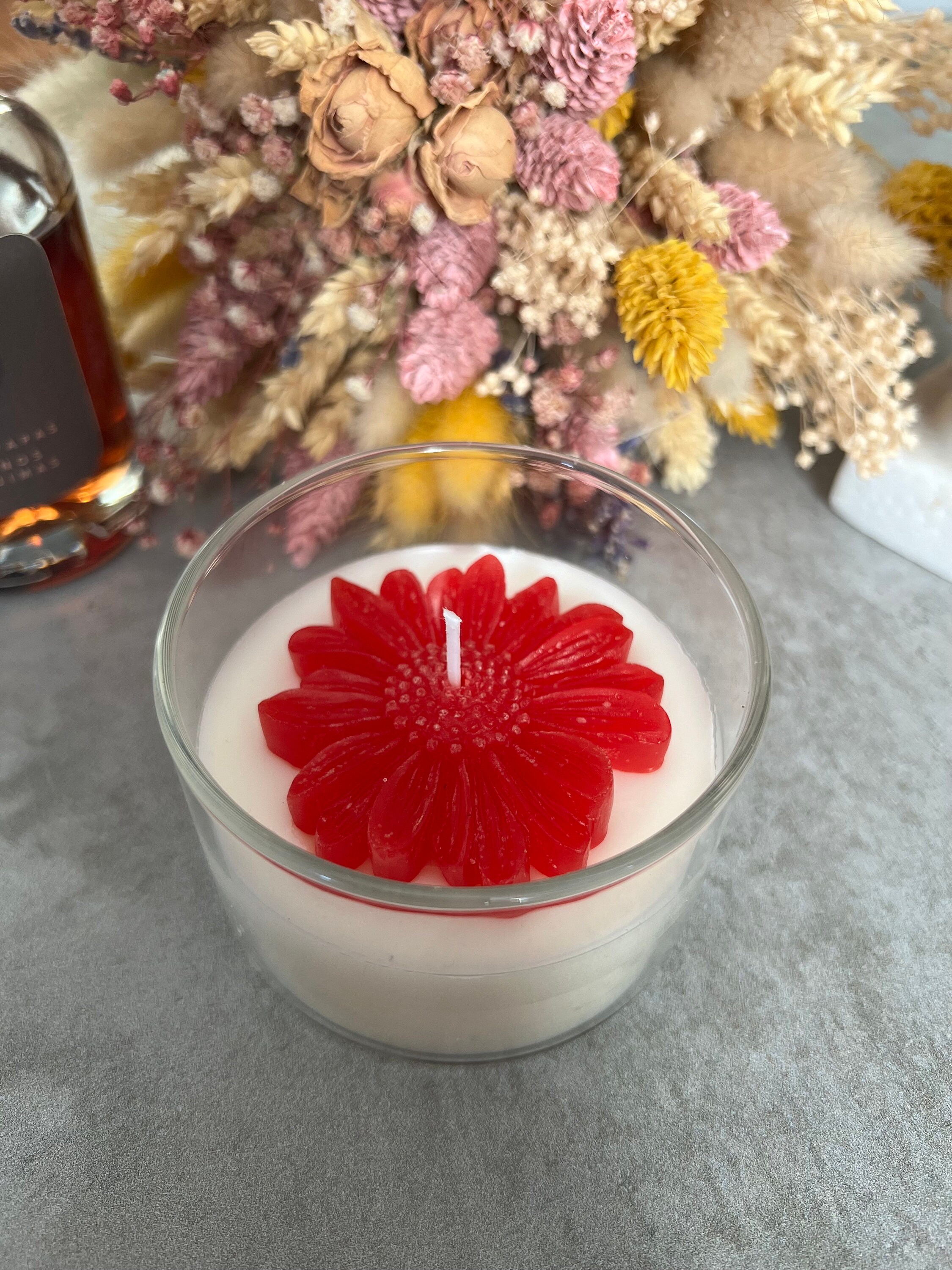 Handmade Flower Candel - Etsy