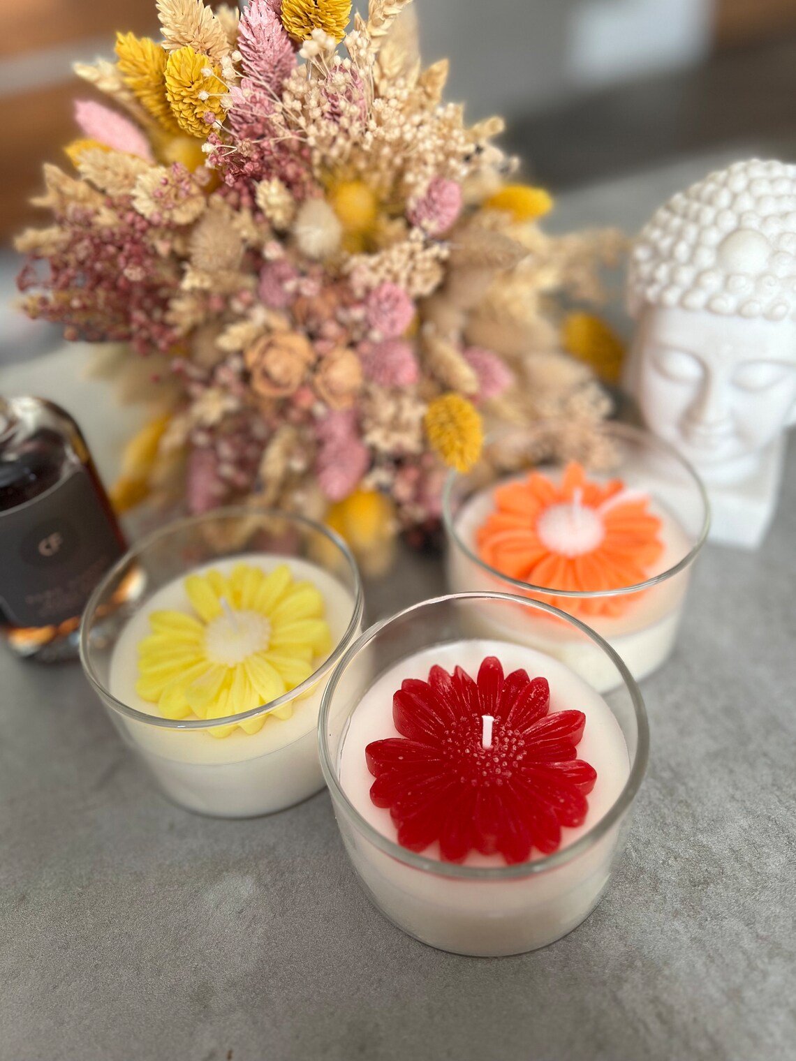 Handmade Flower Candel - Etsy