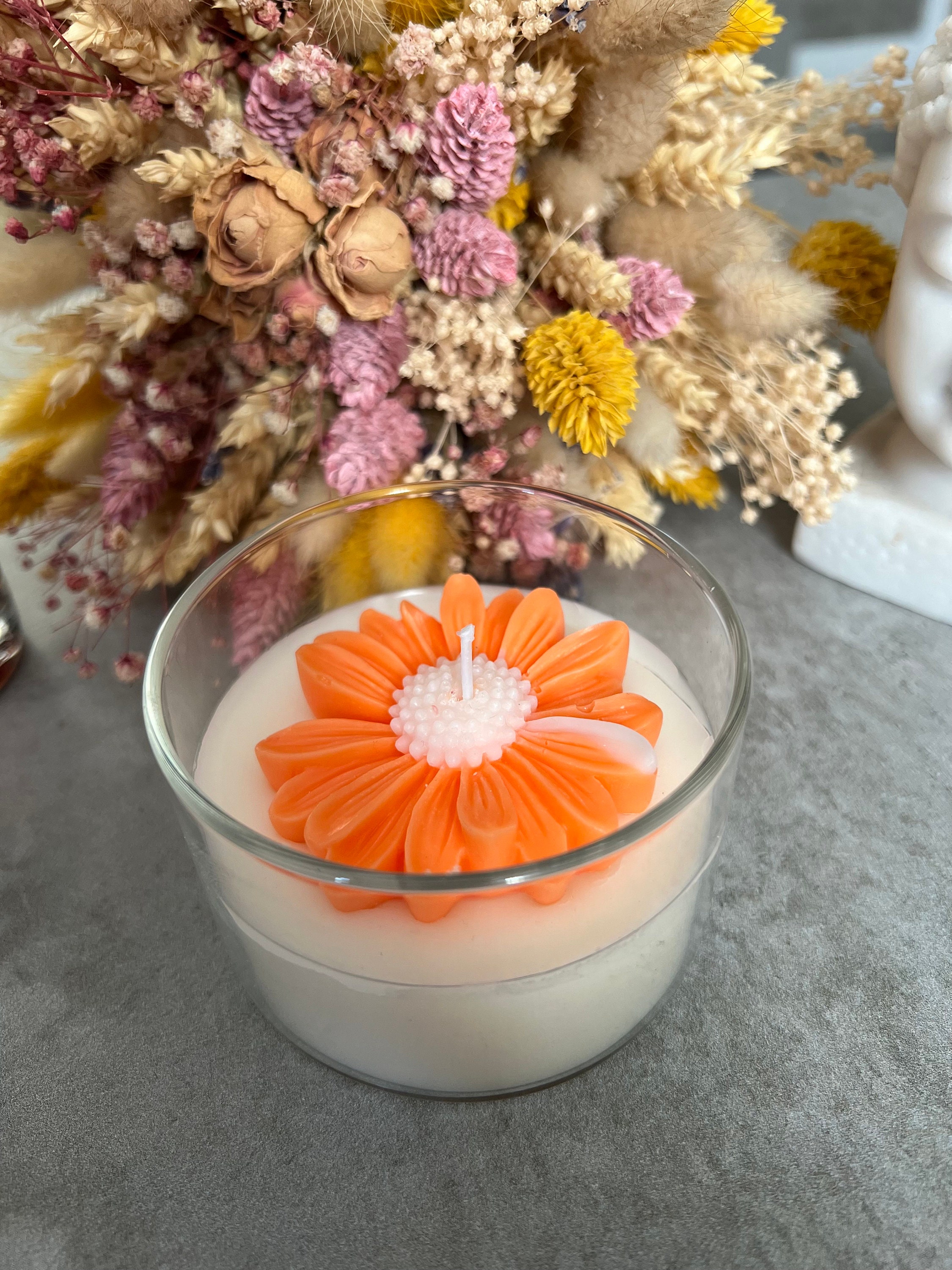 Handmade Flower Candel - Etsy