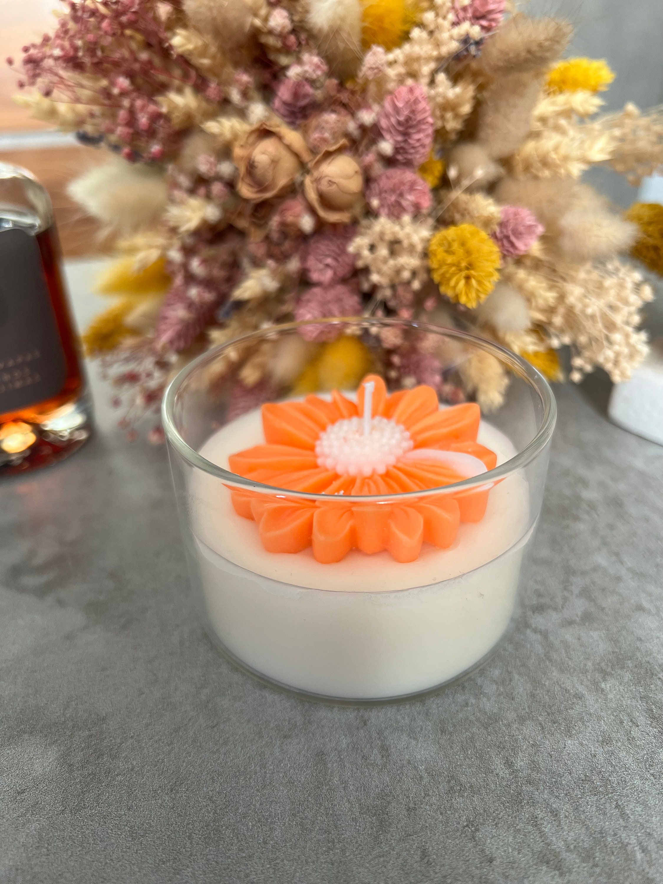 Handmade Flower Candel - Etsy