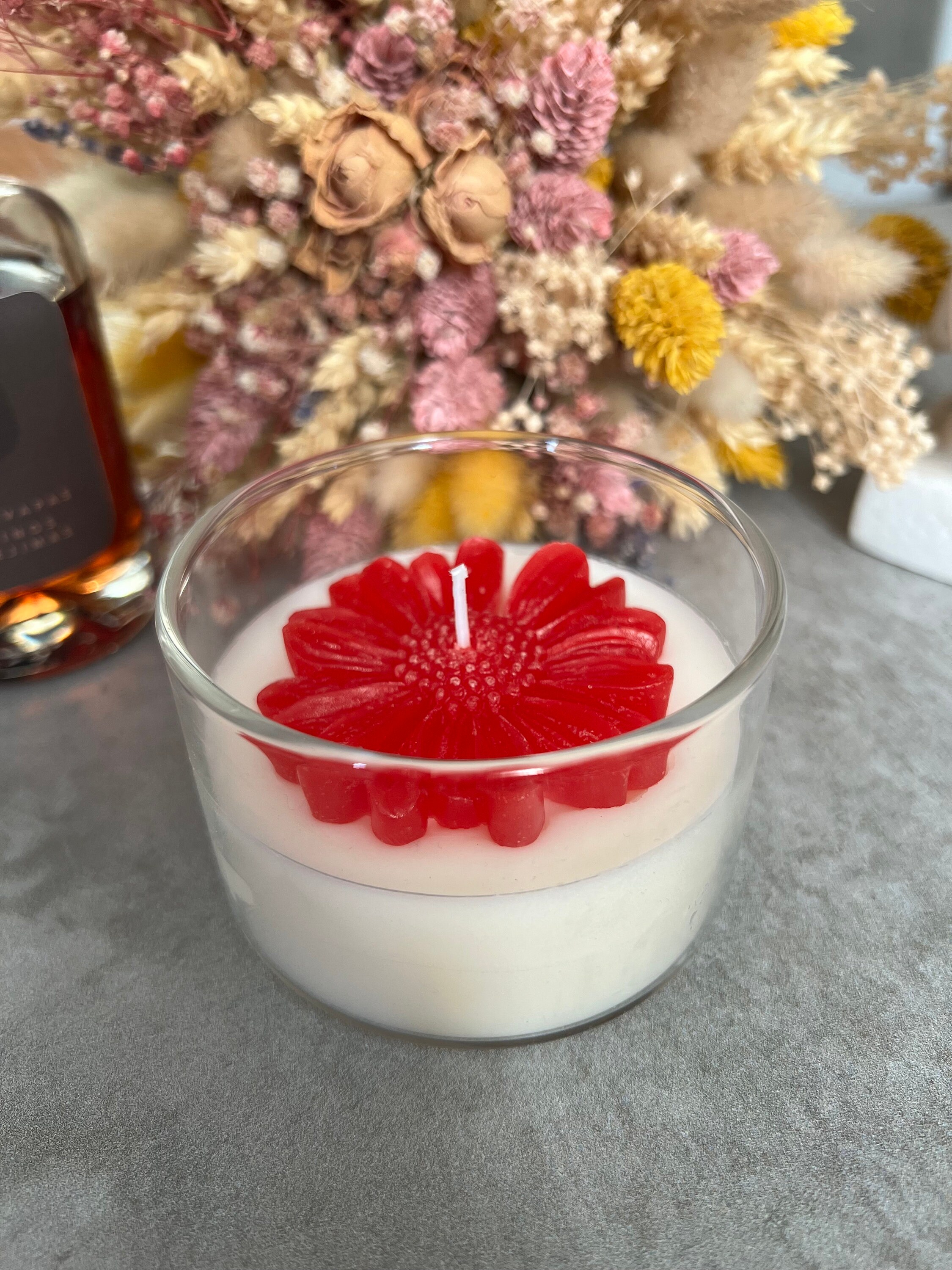 Handmade Flower Candel - Etsy