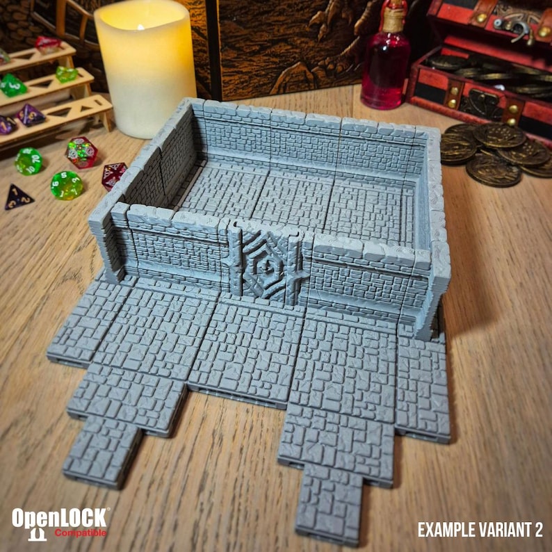Modular Dungeon Tiles Core Set - Openlock Terrain | 3D Printed Tabletop ...