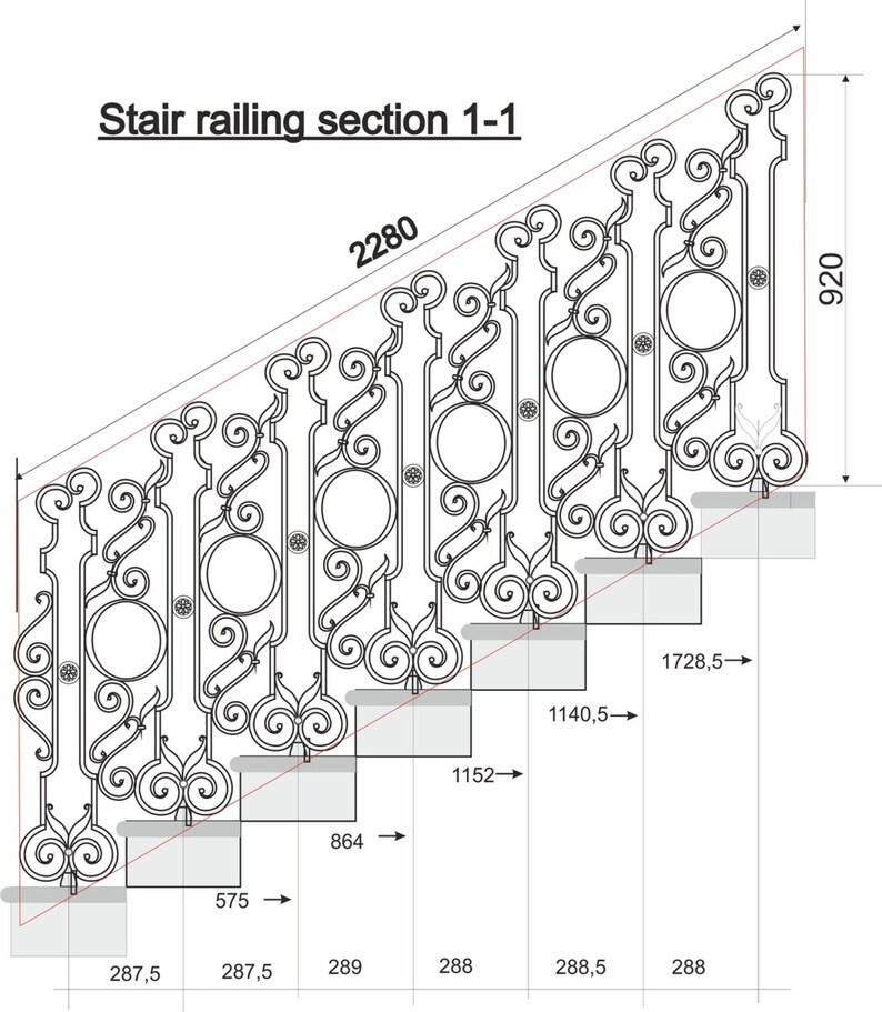 Forged Balcony Railings. Elegant Hand-forged Iron Staircase Railings ...