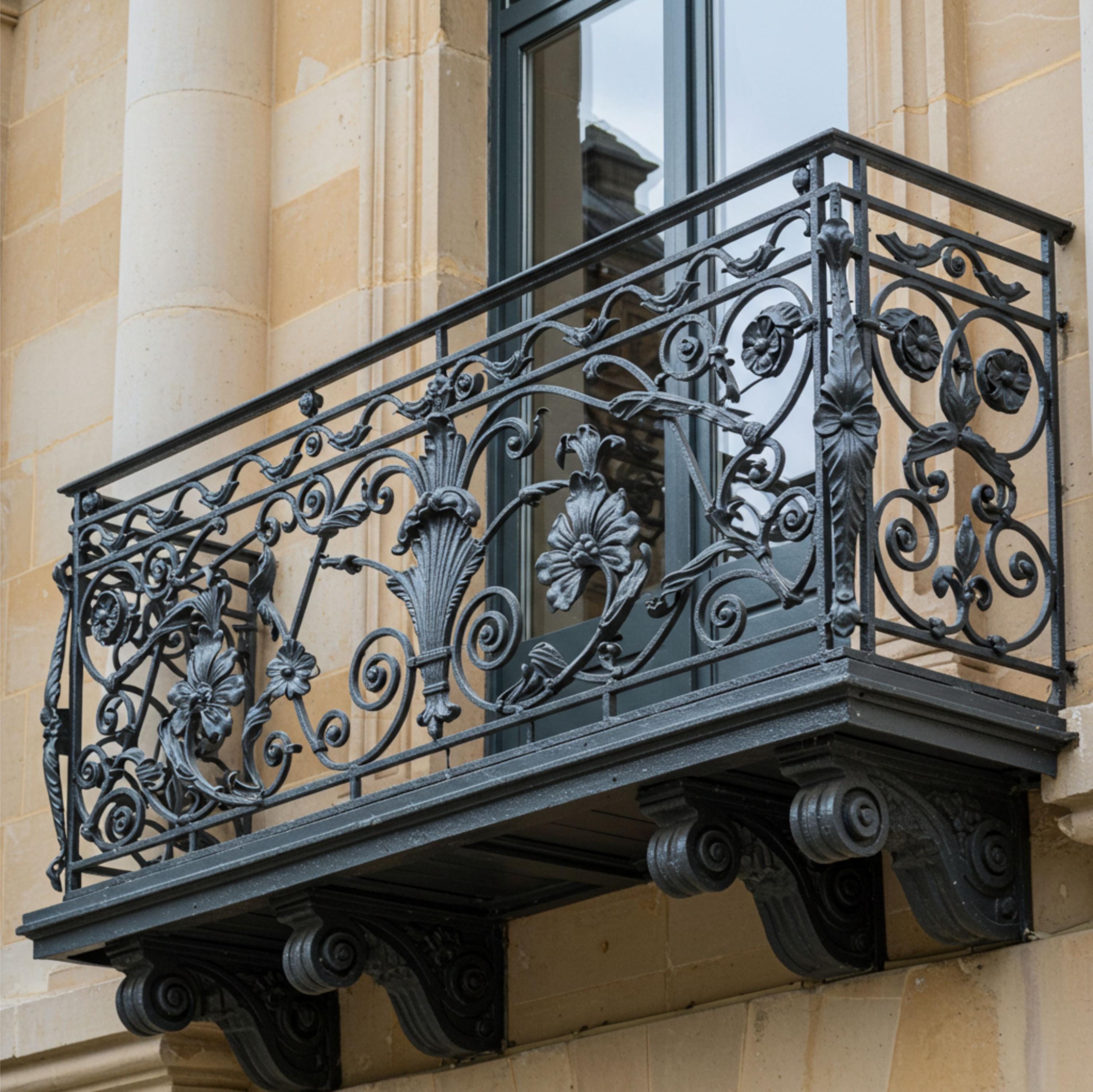 Custom Wrought Iron Balcony Railings – Design & Fabrication in Various ...
