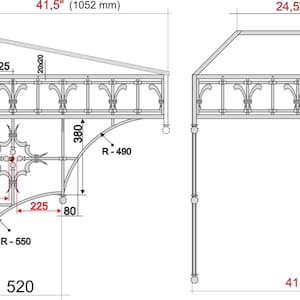 Forged Awnings, Original Handmade Forged Entrance Canopies. Roof ...