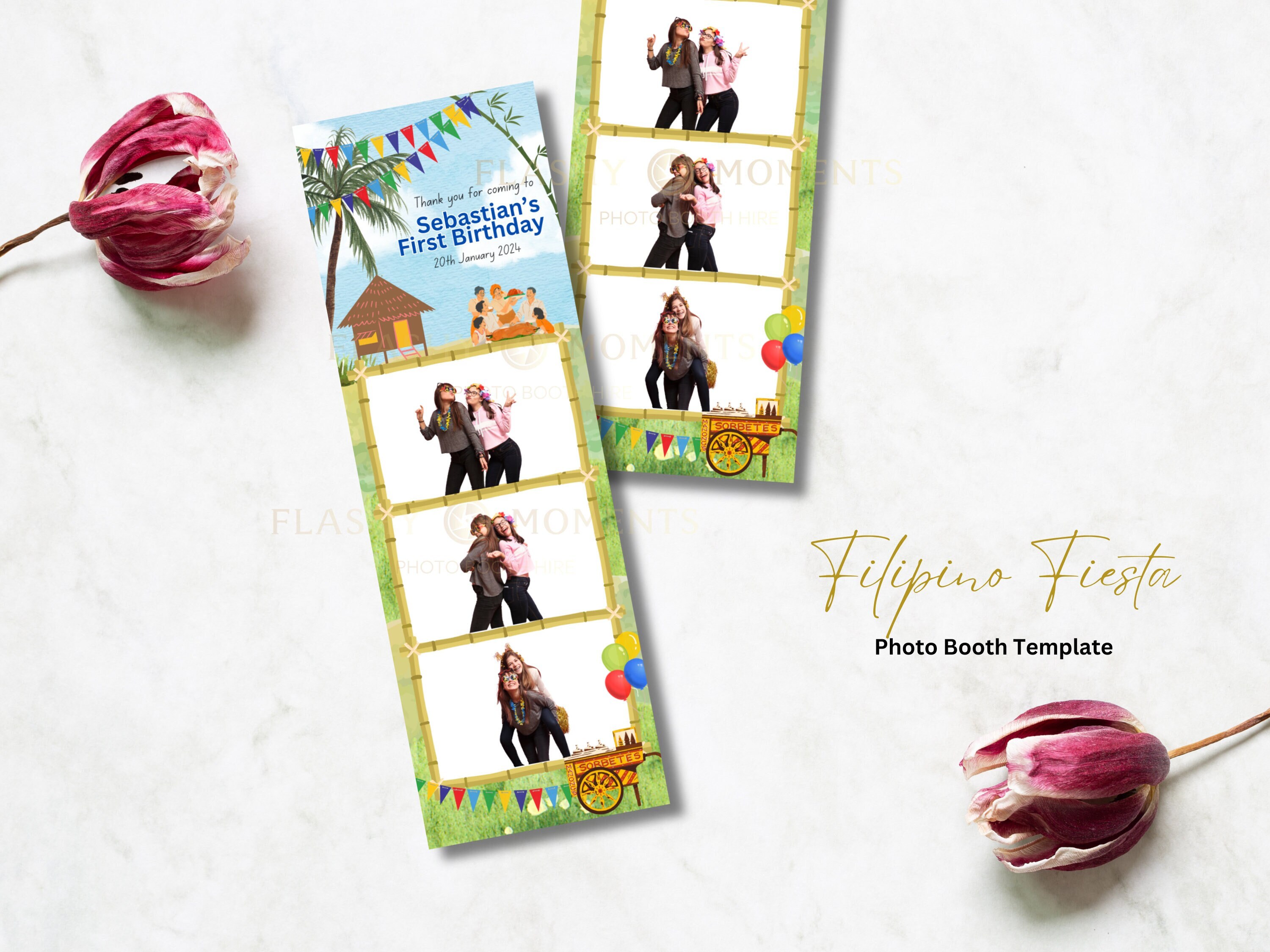 Filipino Themed Photo Booth Template 2x6 Photo Strip - Etsy