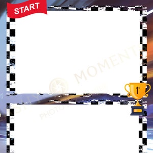 Race Car Formula One Racing Themed Photo Booth Template 2x6 Photo Strip ...