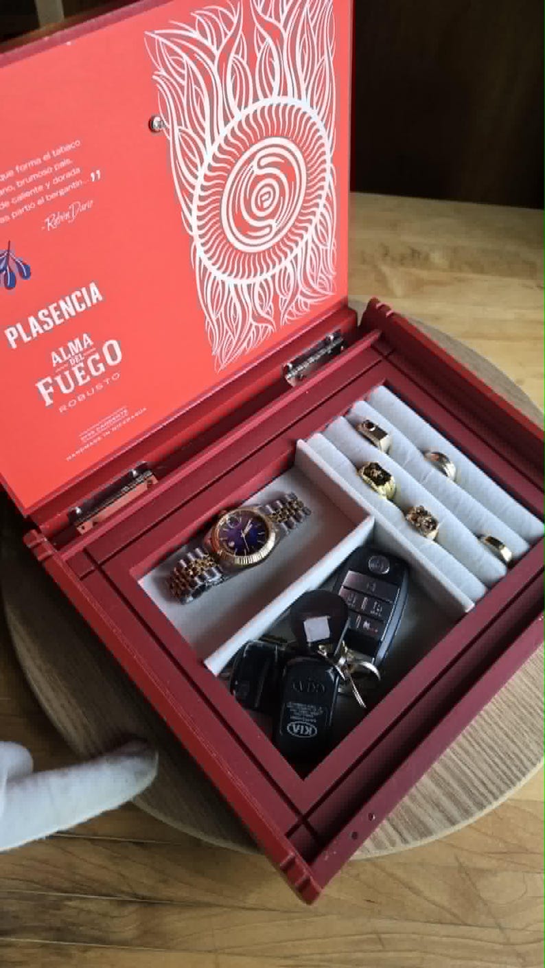 Luxury Plasencia Cigar Box Valet Tray - Etsy