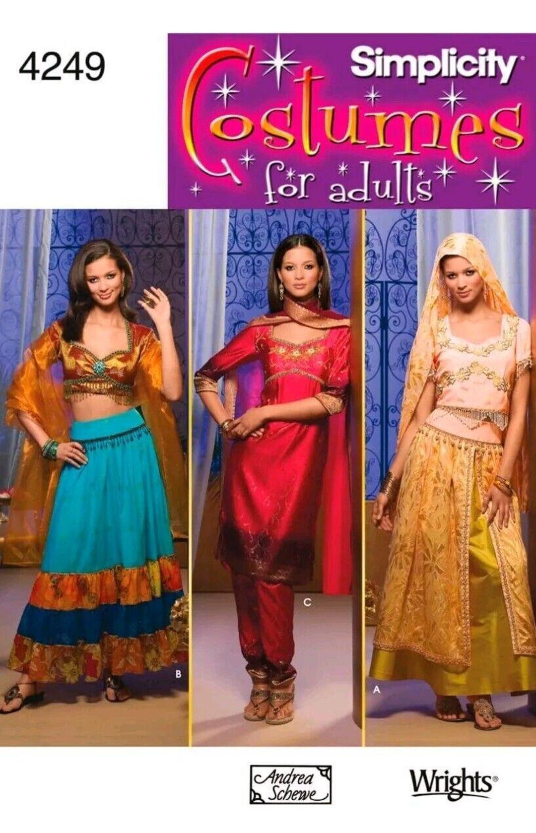 Simplicity 4249 Costume Pattern Belly Dancer Genie Pants Skirt Sz HH 6 ...