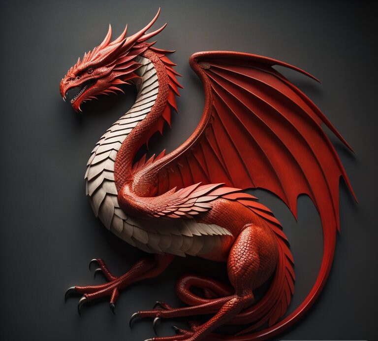Red Dragon - Etsy
