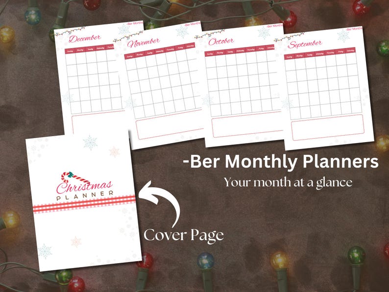 Christmas Planner Printable Christmas Planner A5 Letter Size Planner ...
