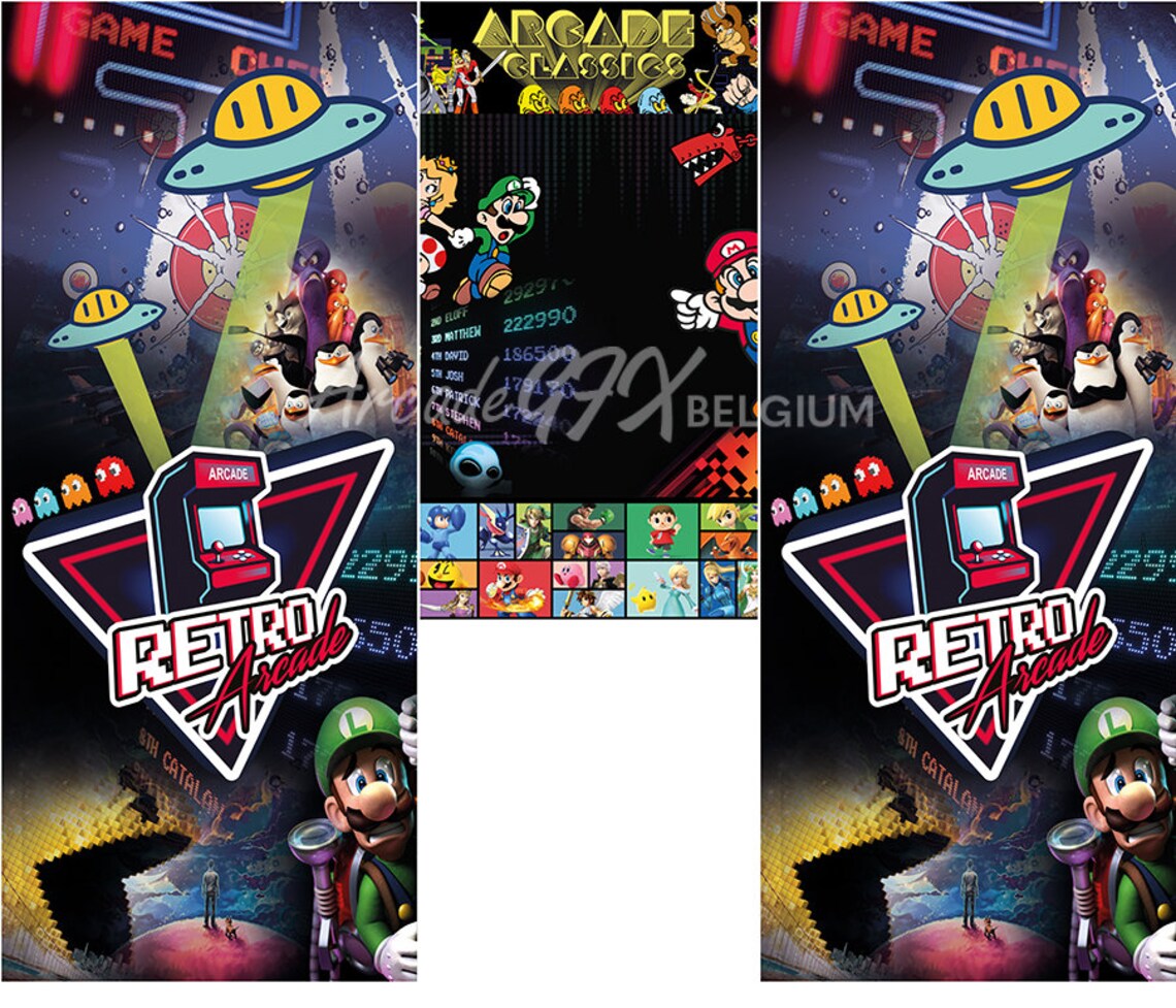 Arcade Classics Arcade Sticker Decals Set - Etsy