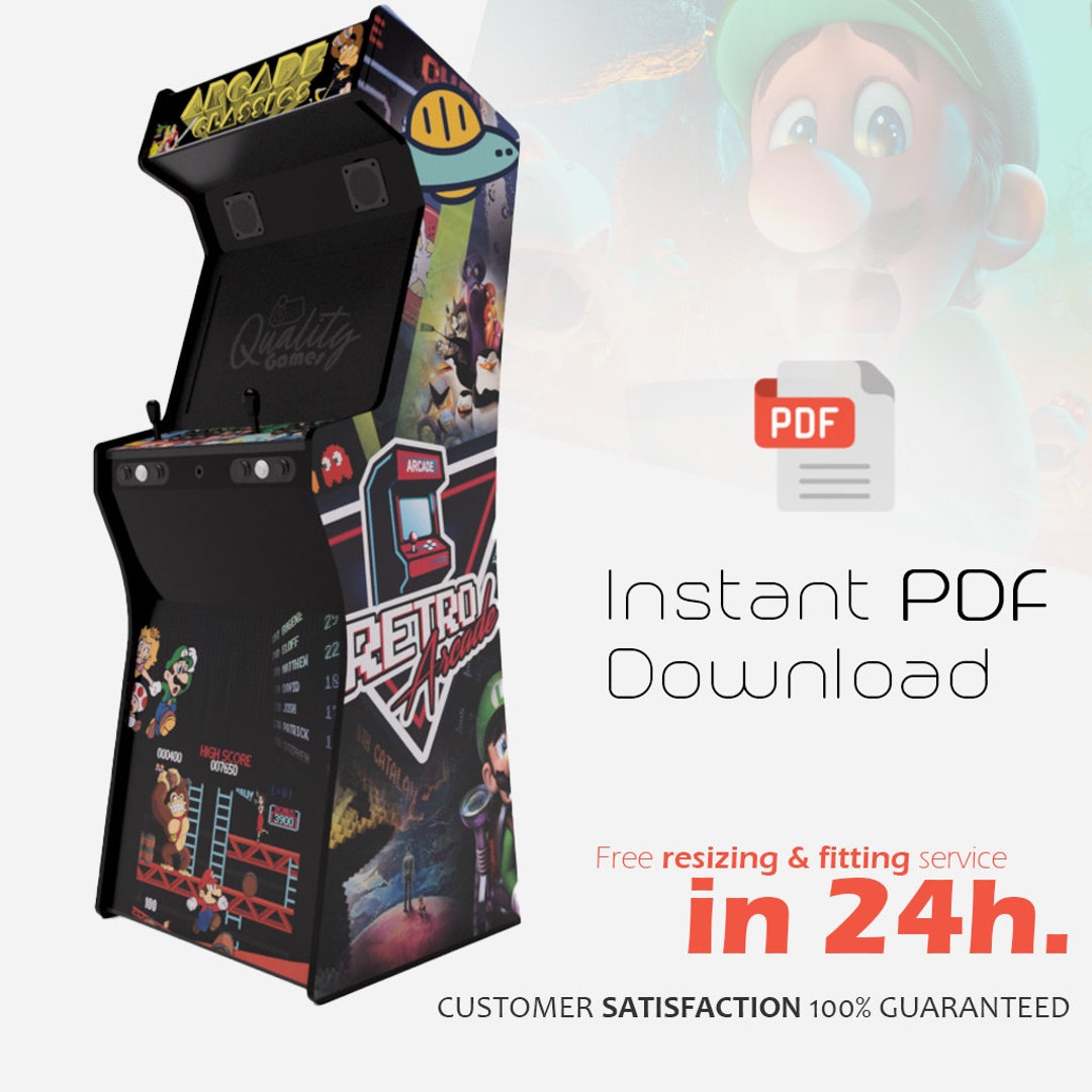 Arcade Classics Arcade Sticker Decals Set - Etsy