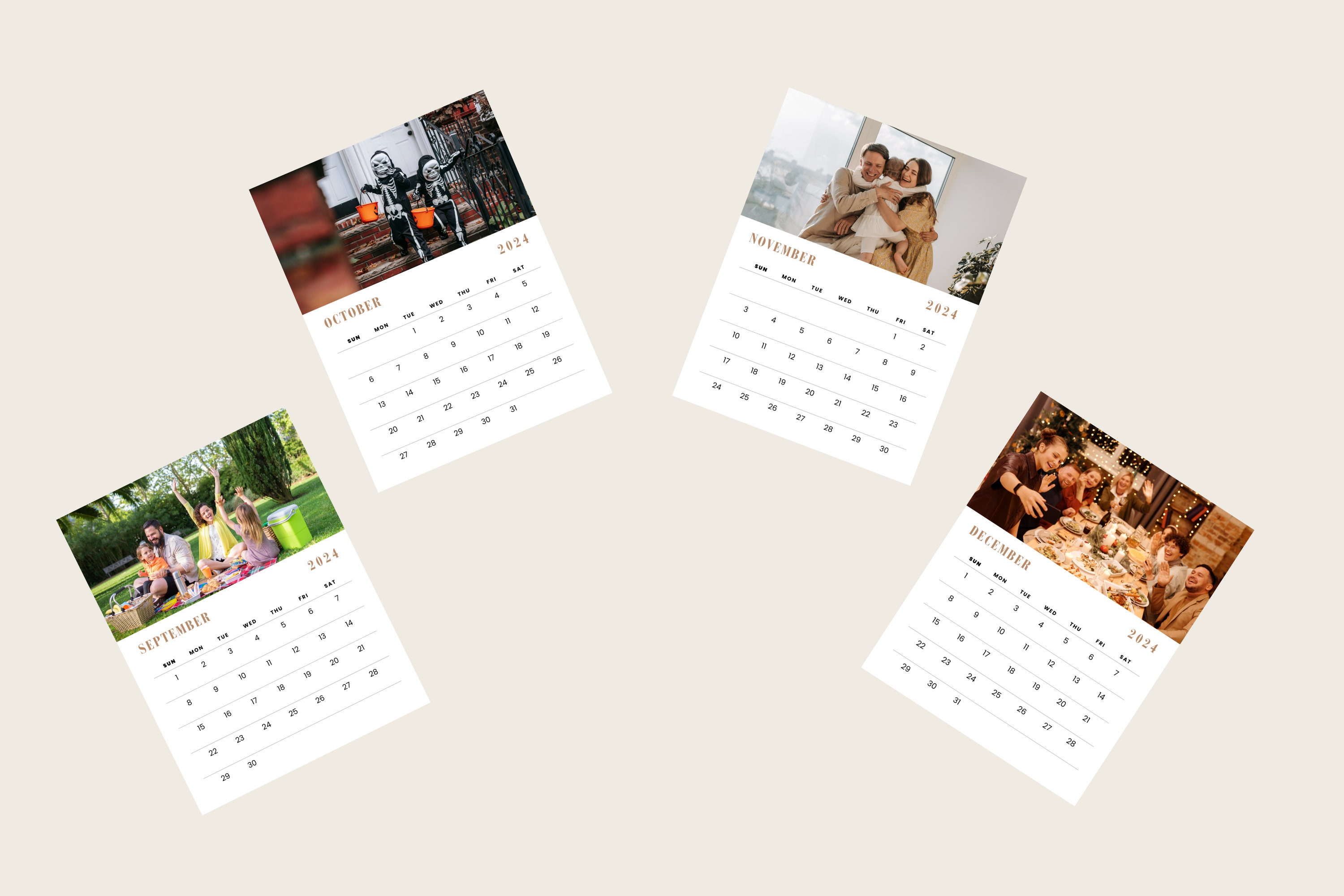Printable Monthly Calendar 2024 - Etsy