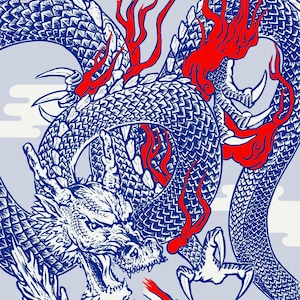 Dragon Nengajyo 2024 new Year 4 Postcard Set - Etsy Canada