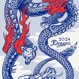 Dragon Nengajyo 2024 new Year 4 Postcard Set - Etsy Canada