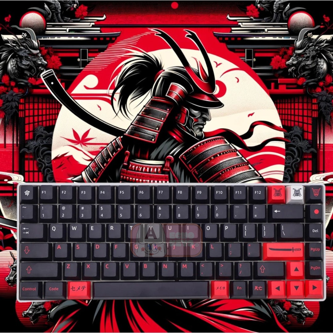 139/157 Pcs Samurai Japanese Red and Black Custom Keycap Set - Etsy