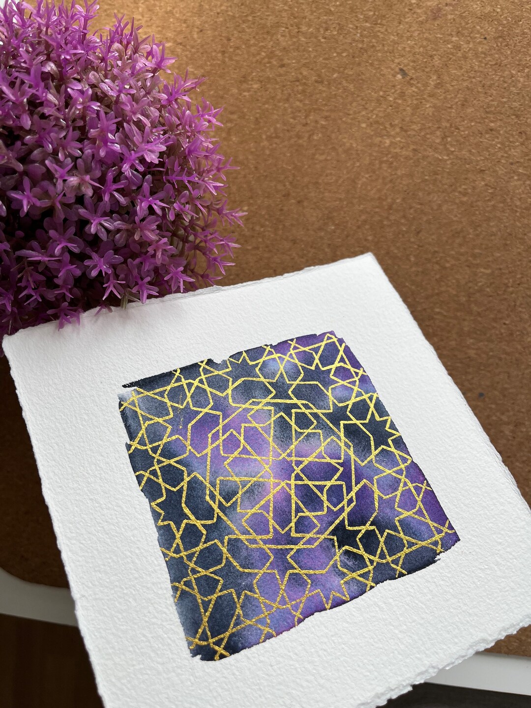 Original Watercolor Detail Geometry Alhambra - Etsy